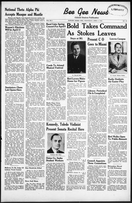 "Bee Gee News April 4, 1945" by Bowling Green State University