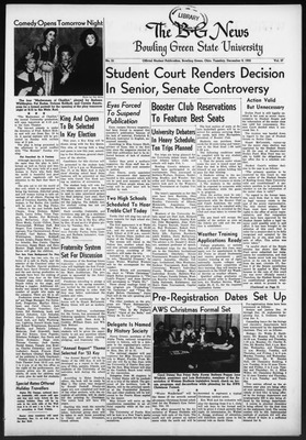 "The B-G News December 9, 1952" by Bowling Green State University