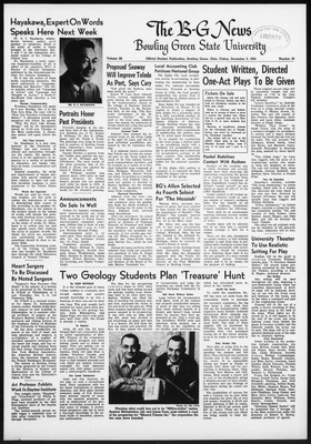 "The B-G News December 3, 1954" by Bowling Green State University
