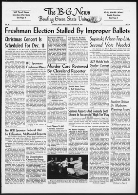 "The B-G News December 9, 1955" by Bowling Green State University