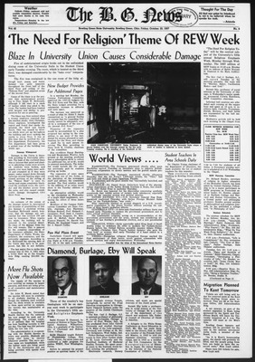 "The B.G. News October 25, 1957" by Bowling Green State University