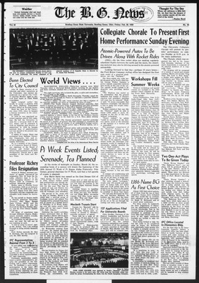 "The B.G. News February 28, 1958" by Bowling Green State University