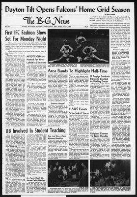 "The B-G News October 2, 1959" by Bowling Green State University