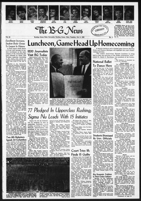 "The B-G News October 6, 1959" by Bowling Green State University