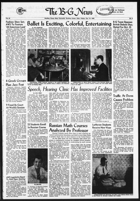 "The B-G News October 16, 1959" by Bowling Green State University
