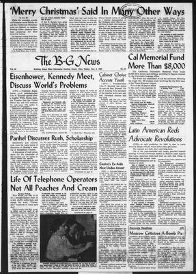 "The B-G News December 9, 1960" by Bowling Green State University
