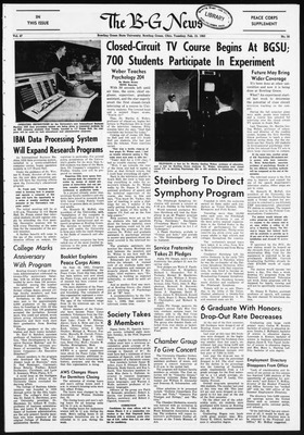 "The B-G News February 12, 1963" by Bowling Green State University