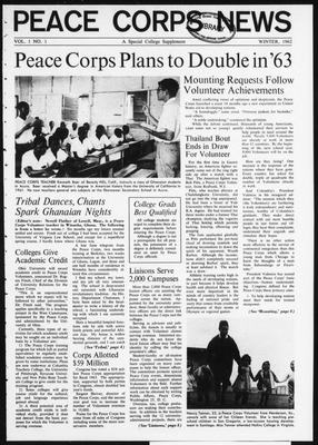 "Peace Corps News Winter, 1963" by Bowling Green State University