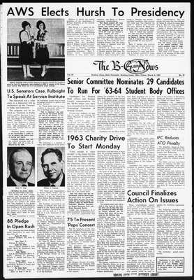 "The B-G News March 8, 1963" by Bowling Green State University