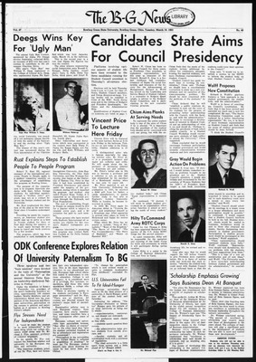 "The B-G News March 19, 1963" by Bowling Green State University