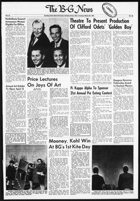 "The B-G News March 26, 1963" by Bowling Green State University