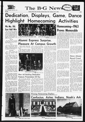 "The B-G News October 15, 1963" by Bowling Green State University