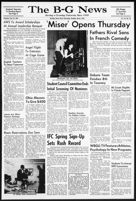 "The B-G News February 25, 1964" by Bowling Green State University