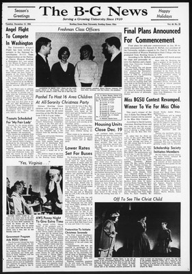 "The B-G News December 15, 1964" by Bowling Green State University