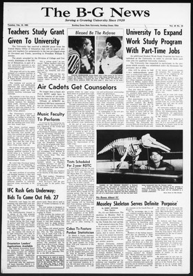 "The B-G News February 16, 1965" by Bowling Green State University