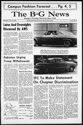 "The B-G News September 29, 1965" by Bowling Green State University