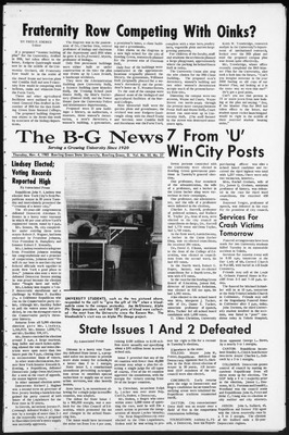 "The B-G News November 4, 1965" by Bowling Green State University