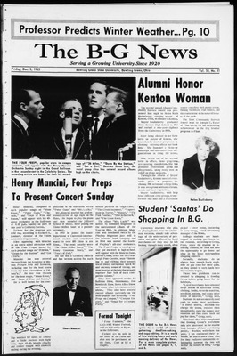 "The B-G News December 3, 1965" by Bowling Green State University