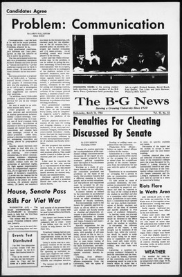 "The B-G News March 16, 1966" by Bowling Green State University