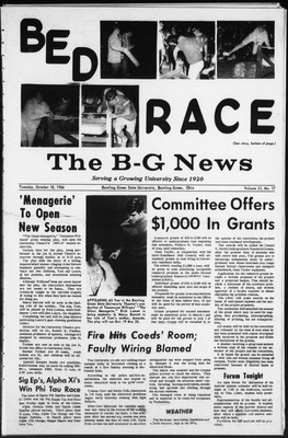 "The B-G News October 18, 1966" by Bowling Green State University