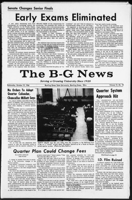 "The B-G News October 19, 1966" by Bowling Green State University