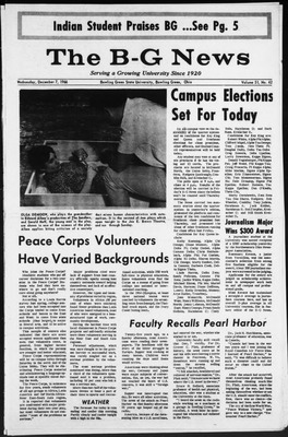 "The B-G News December 7, 1966" by Bowling Green State University