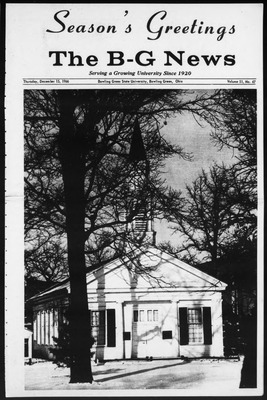 "The B-G News December 15, 1966" by Bowling Green State University