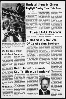 "The B-G News April 13, 1967" by Bowling Green State University