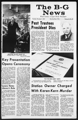 "The B-G News November 7, 1967" by Bowling Green State University