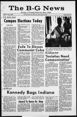 "The B-G News May 8, 1968" by Bowling Green State University