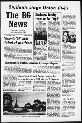 "The BG News October 29, 1968" by Bowling Green State University