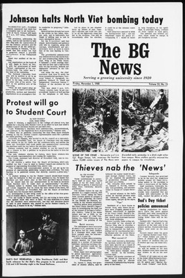 "The BG News November 1, 1968" by Bowling Green State University