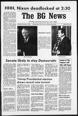 "The BG News November 6, 1968" by Bowling Green State University