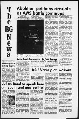 "The BG News November 19, 1968" by Bowling Green State University