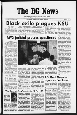 "The BG News November 20, 1968" by Bowling Green State University