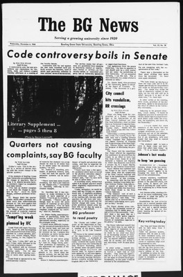 "The BG News December 4, 1968" by Bowling Green State University