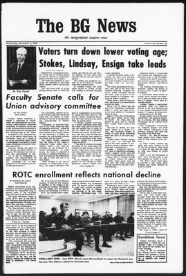 "The BG News November 5, 1969" by Bowling Green State University