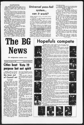 "The BG News November 6, 1969" by Bowling Green State University