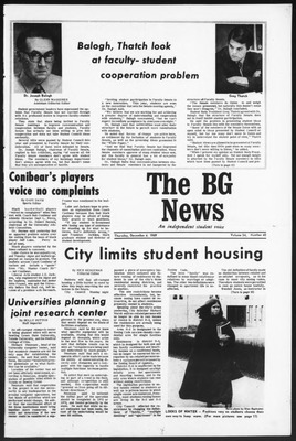 "The BG News December 4, 1969" by Bowling Green State University