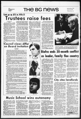 "The BG News January 13, 1970" by Bowling Green State University