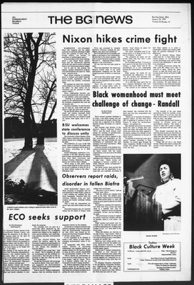 "The BG News January 23, 1970" by Bowling Green State University