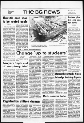 "The BG News February 12, 1970" by Bowling Green State University