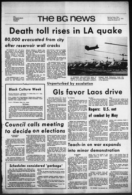 "The BG News February 11, 1971" by Bowling Green State University