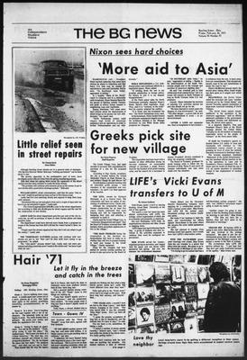 "The BG News February 26, 1971" by Bowling Green State University