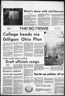 "The BG News April 9, 1971" by Bowling Green State University