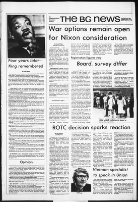 "The BG News April 4, 1972" by Bowling Green State University