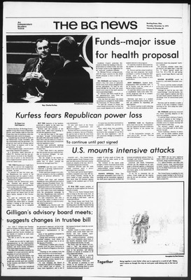 "The BG News November 16, 1972" by Bowling Green State University