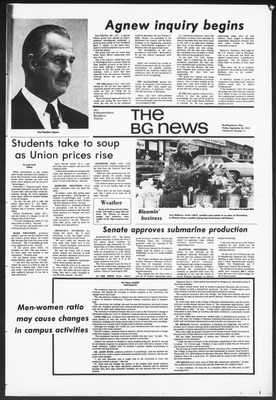"The BG News September 28, 1973" by Bowling Green State University