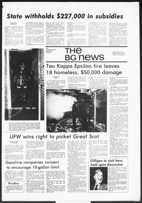 "The BG News January 4, 1974" by Bowling Green State University