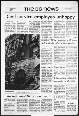 "The BG News October 4, 1974" by Bowling Green State University